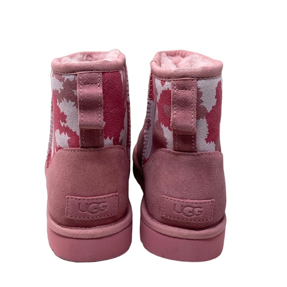 UGG | Shoes | Ugg Classic Mini Jagged Camo Pink Boots Winter Suede ...